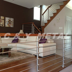 China 304、316 Stainless steel handrail/railing/balustrade with grass and wooden supplier