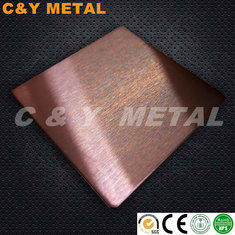 China 201/304/316 Decorative stainless steel sheet NO.4 satin with coffee coating colors CY-002SC supplier