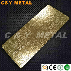 China Decorative 304 stainless steel embossing sheet with Champagne gold supplier