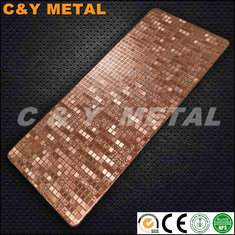 China Decorative 304 stainless steel embossing sheet with rose-gold colors supplier