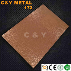 China CY-172 Embossing stainless steel sheet with rose-gold for hotel and cabinet's decoration supplier