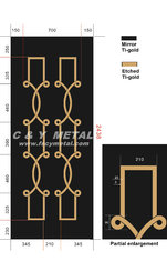 China To Iran Super mirror elevator's door customized by C&amp;Y METAL-20111130A supplier