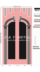 China Super mirror elevator's door customized by C&amp;Y METAL CY-9017A supplier