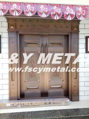 China Decorative stainless steel household door  with LIC bronze surface supplier