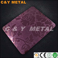 China 201 304 Rose flower Embossing Polish Stainless Steel Sheets-CY-173 supplier