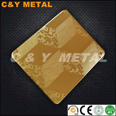 China 304 Decorative stainless steel with partial vibration,Ti-gold coating colors supplier