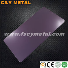 China High end stainless steel sheet with sand-blast with violet colors supplier