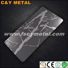 China High end stainless steel sheet with sand-blast with partial Ti-black and color fading supplier