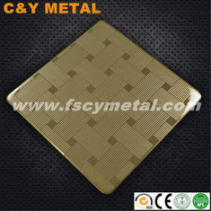 China 304 Decorative stainless steel with mirror and etchting and Champagne-gold colors supplier