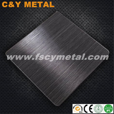 China 304 stainless steel sheet rough grinding NO.4+Hairline with Ti-black colors supplier