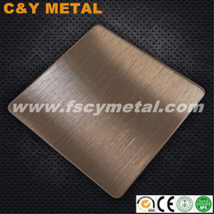 China 304 stainless steel sheet rough grinding NO.4+Hairline with Bronze gold colors supplier