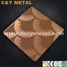 China 304 Decorative stainless steel with mirror and etchting and Rose-gold colors supplier